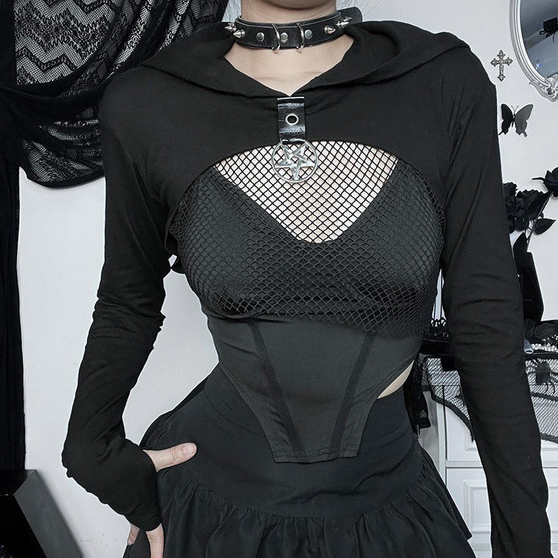 Crop Top Fishnet Penta Edition – Moon Attic Wholesale – Punk | Rock ...